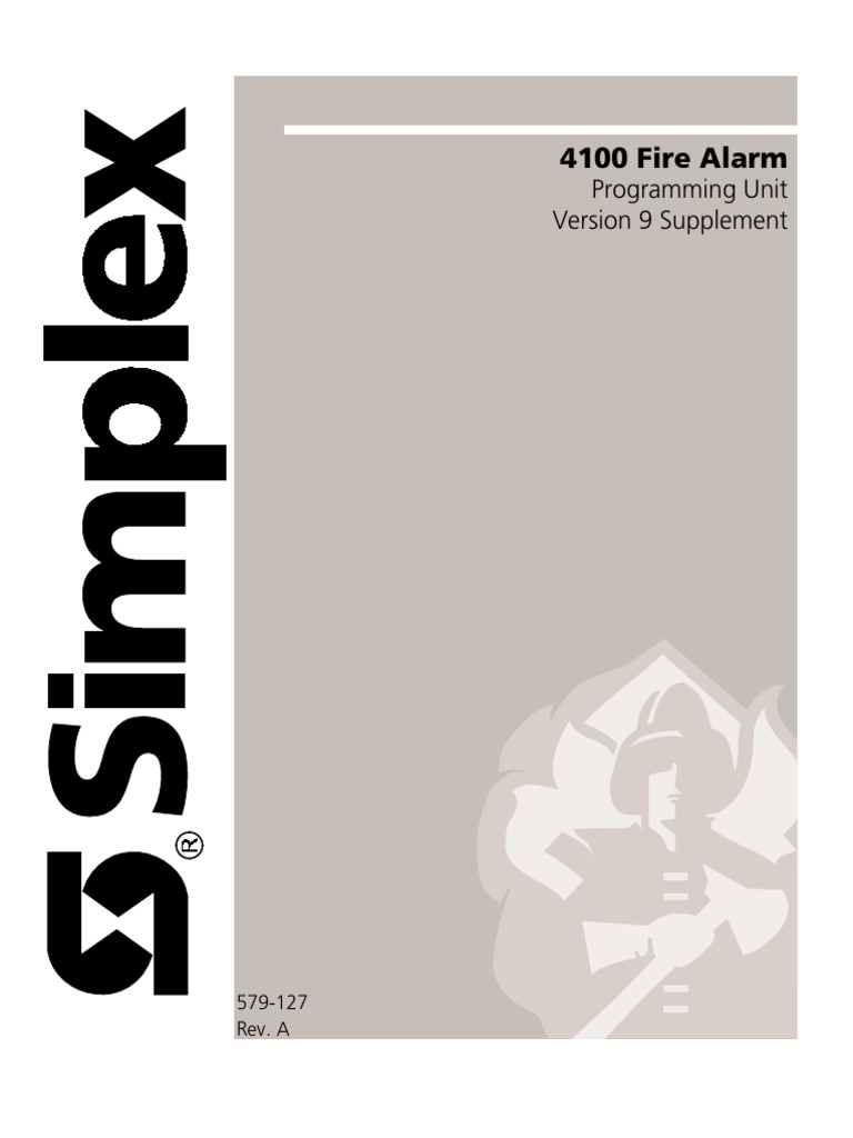 4100 Fire Alarm: Programming Unit Version 9 Supplement | PDF ...