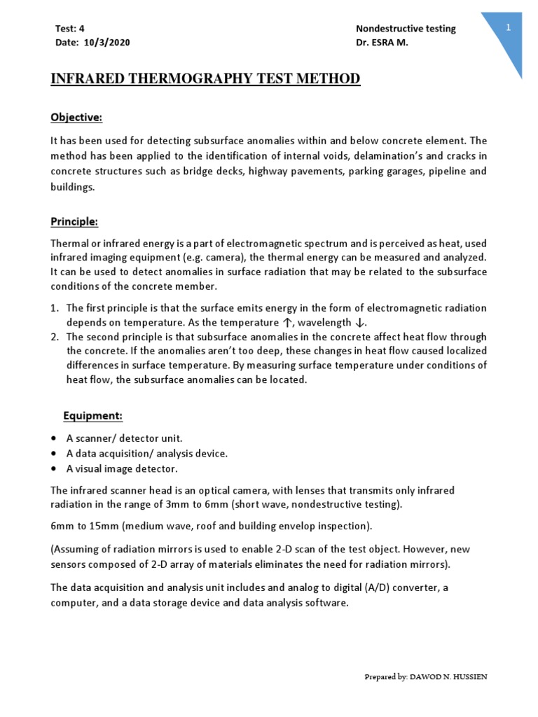 Infrared Thermography Test | PDF | Infrared | Thermography