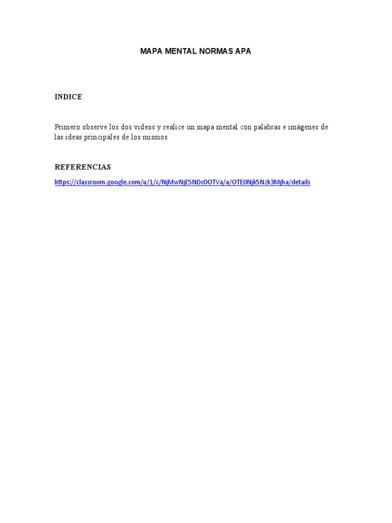 Mapa Mental Normas Apa | PDF