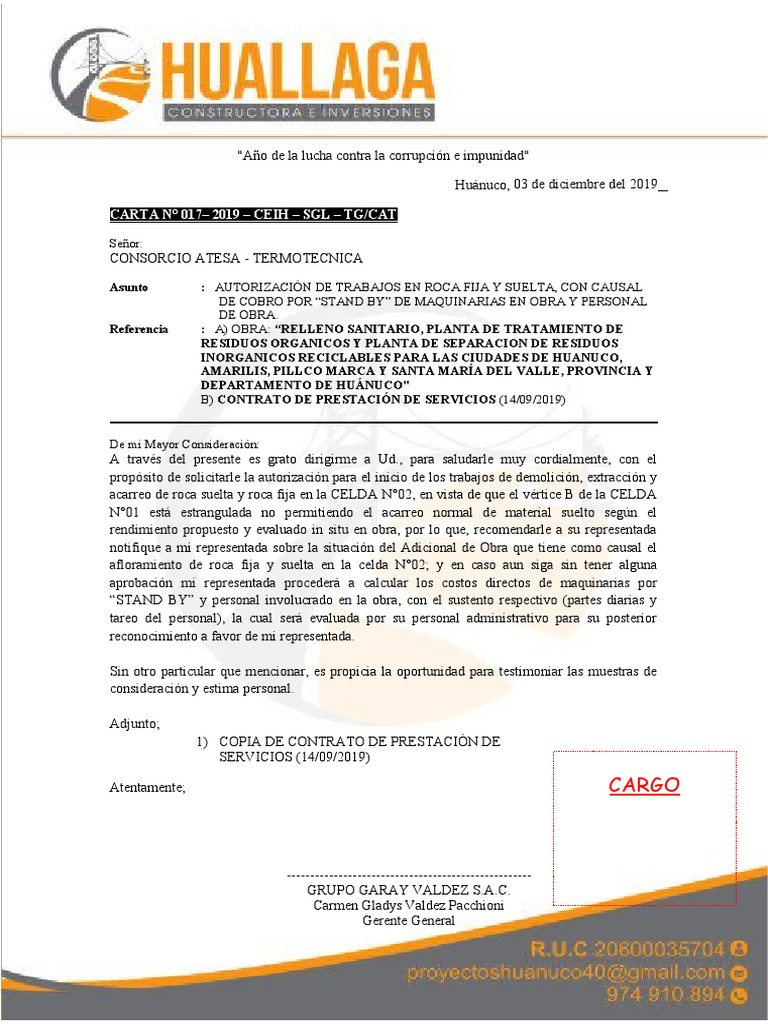 Modelo de carta-CIH-2019 | PDF | Gobierno