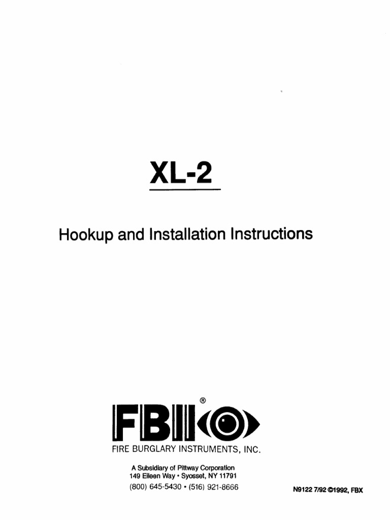 FBIXL-2 Installation Manual | PDF