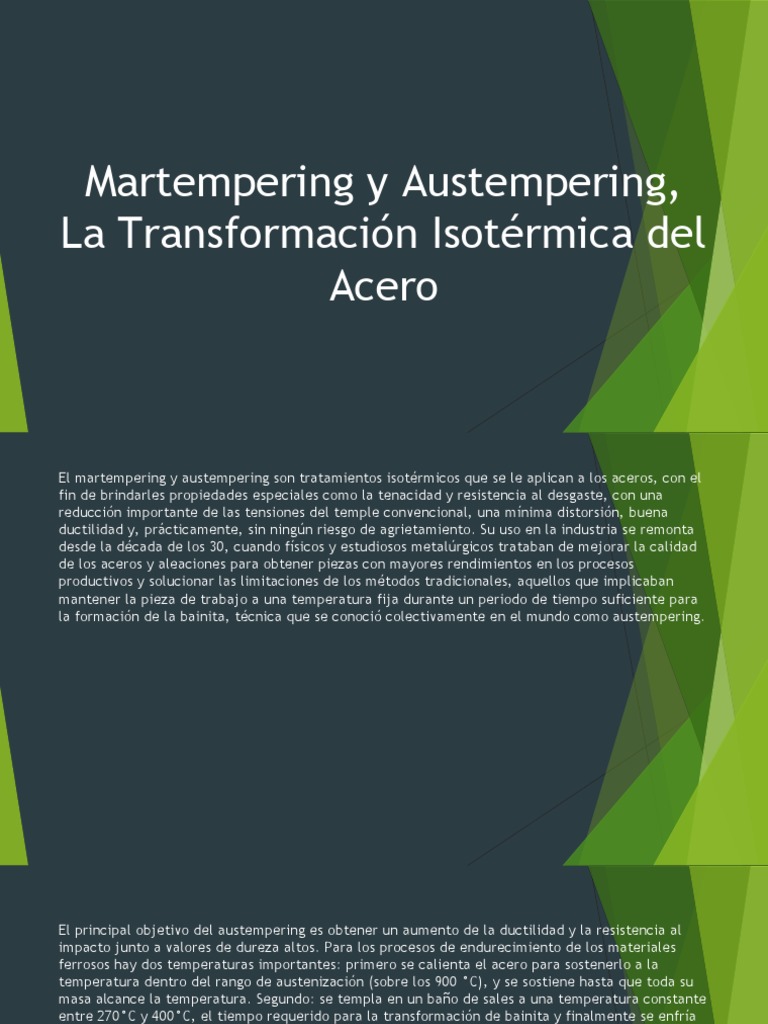 5 Clases IV-1 AUSTEMPERING-MARTEMPERING | PDF | Acero | Procesos ...