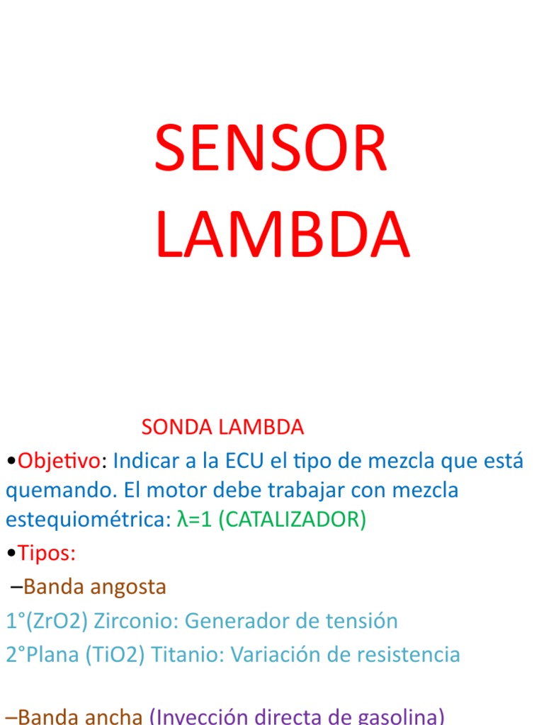 Funcionamiento y Tipos de Sondas Lambda | PDF | Tecnología