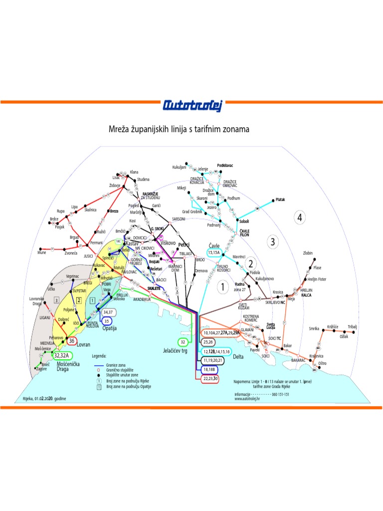 Autotrolej Mreza Prigradskih Linija | PDF