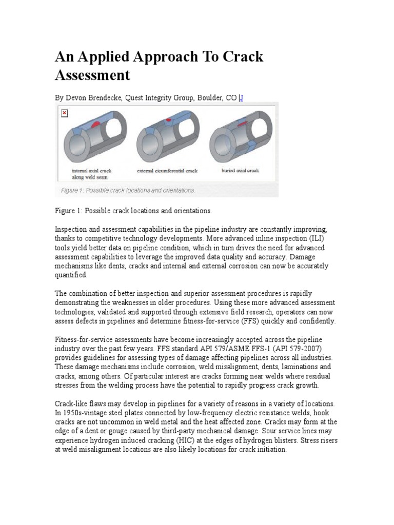 An Applied Approach To Crack Assessment | PDF | Fracture Mechanics ...
