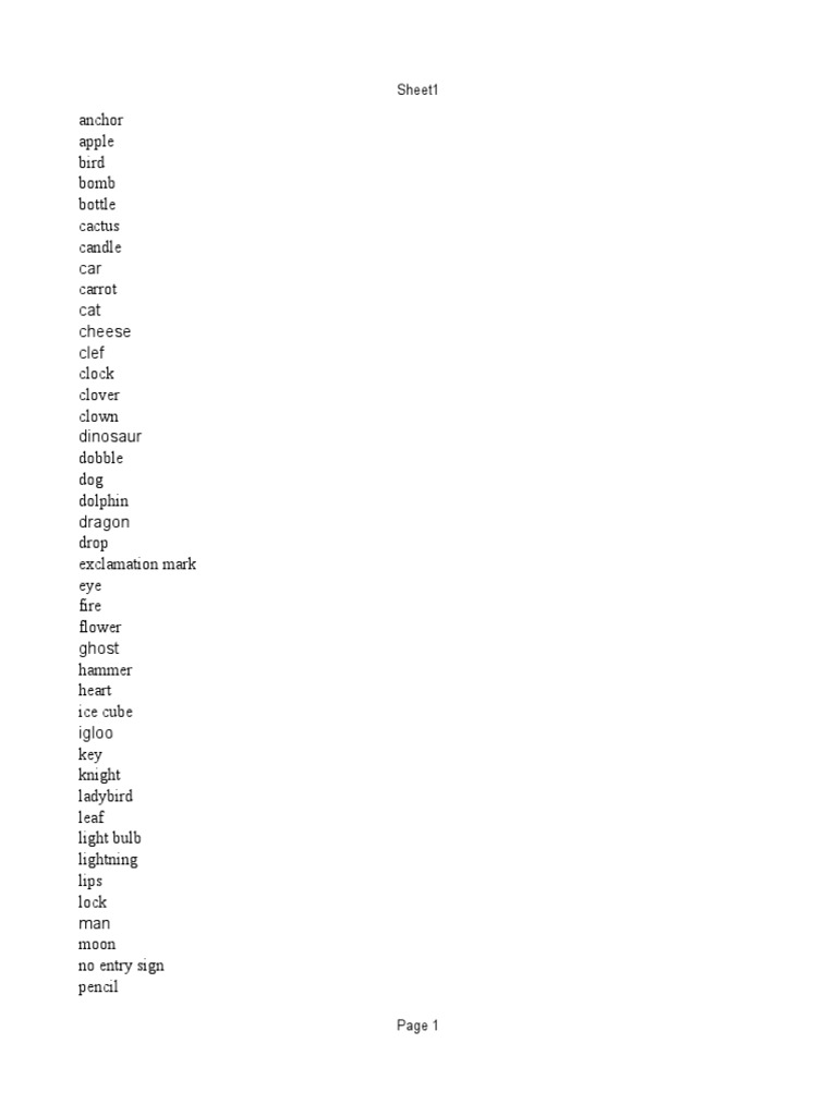 Dobble Symbols | PDF