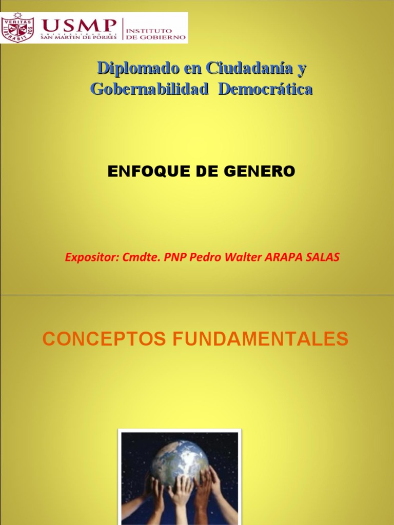 Enfoque de Genero-Diapositivas | PDF | Masculinidad | Mujer