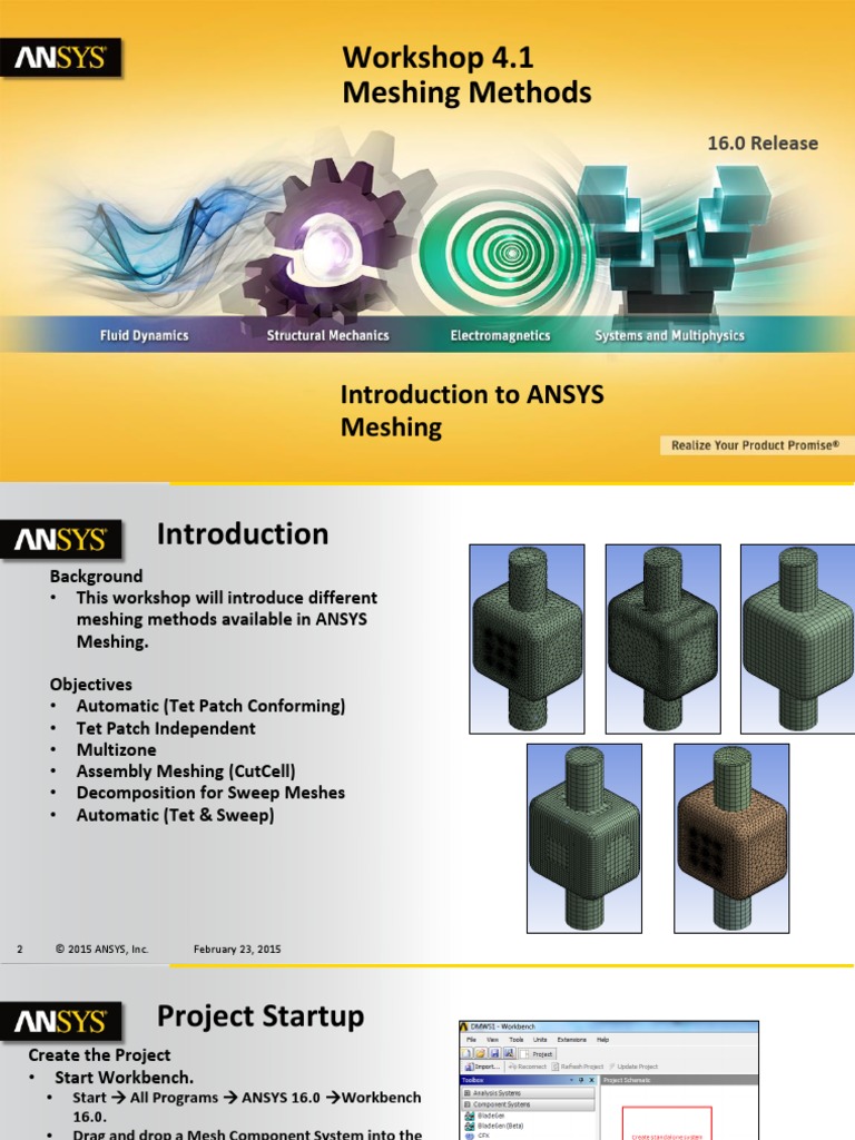 Mesh-Intro 16.0 WS 04.1 ANSYS Meshing Methods PDF | PDF | Tetrahedron ...