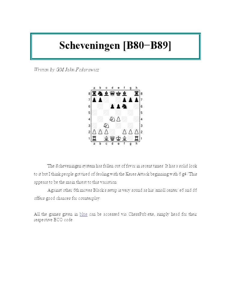 Scheveningen System Analysis | PDF | Traditional Board Games | Abstract ...