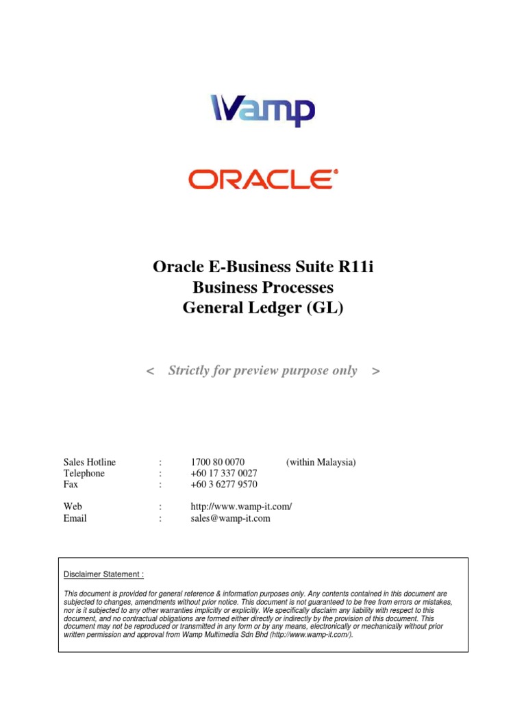 Oracle Financials Business Processes General Ledger | PDF | Business ...