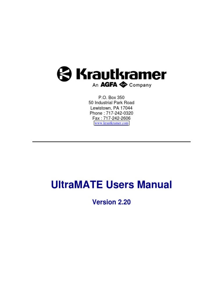 Ultramate 2.20 Users Manual PDF | PDF | Spreadsheet | Computer File
