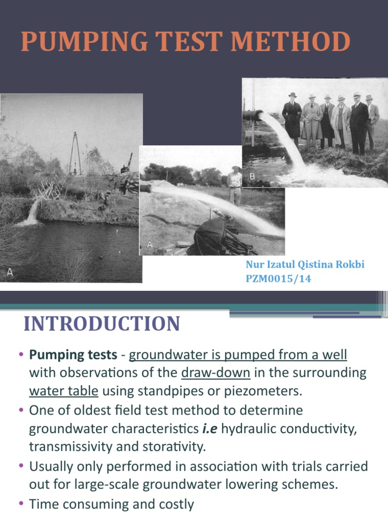 Pumping Test Method | PDF | Aquifer | Groundwater