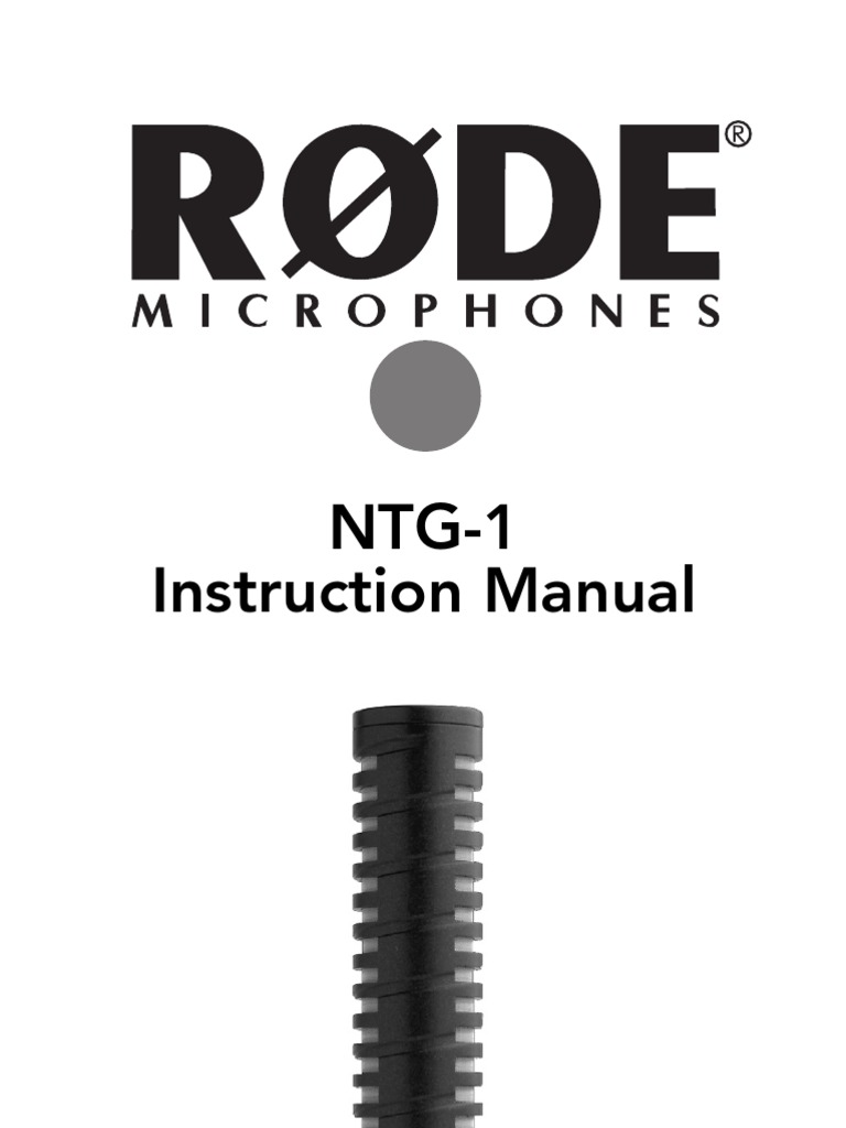 NTG-1 Instruction Manual: (Emc, LVD) | Download Free PDF | Microphone ...