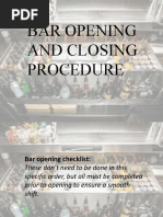 Fooddocs - Bar Opening and Closing Checklist | PDF