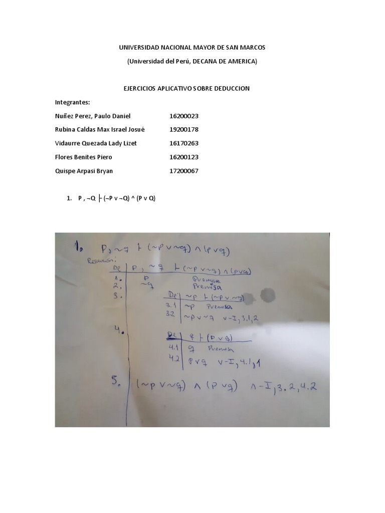 Logic Deduction Exercises | PDF