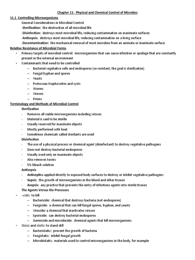 Chapter 11. MICRO | PDF | Disinfectant | Antimicrobial