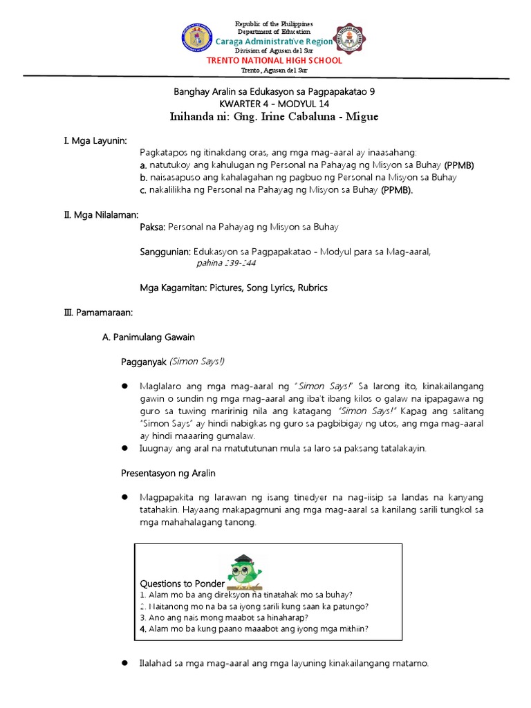 PPMB LP ESP 9 Final | PDF