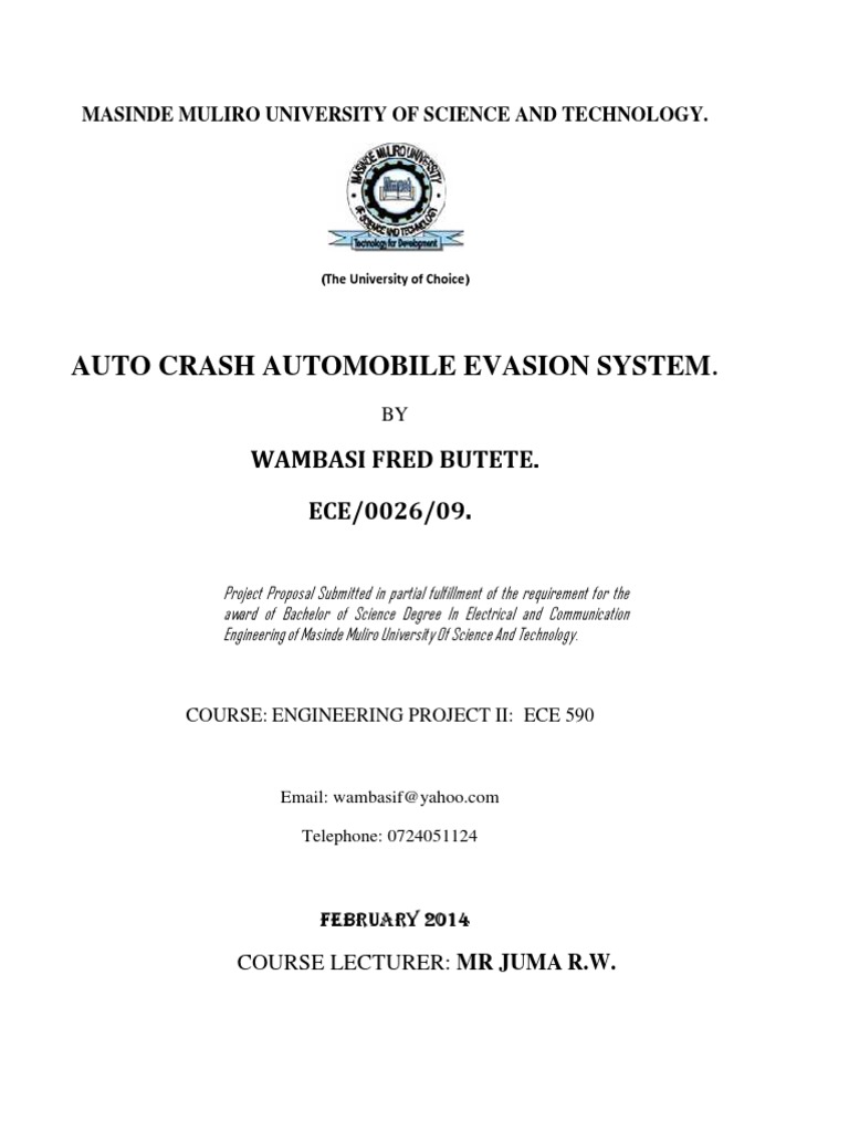 Auto Crash Automobile Evasion System - F | PDF | Traffic Collision | Radar