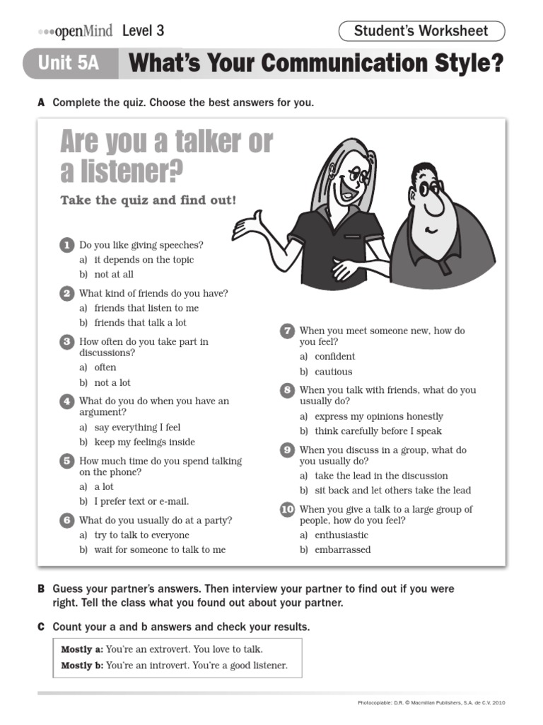 Are You A Talker or A Listener?: What's Your Communication Style? | PDF ...