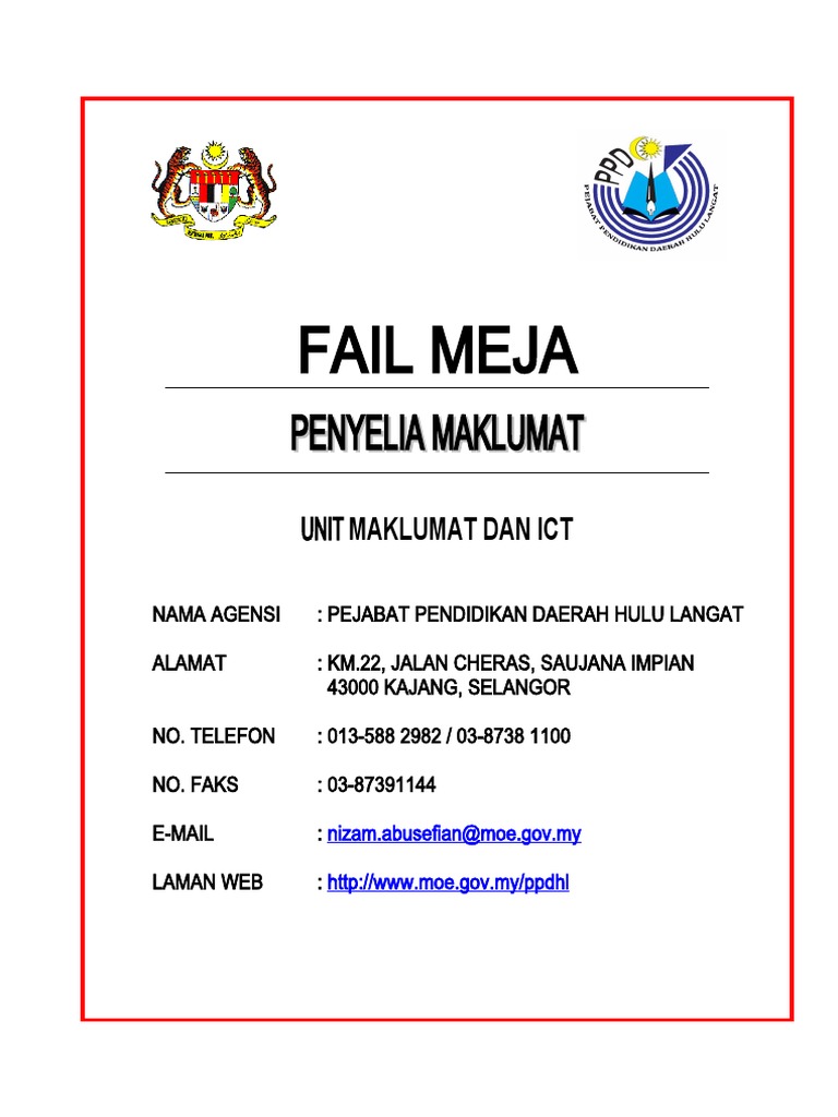 Fail Meja Unit Maklumat Contoh | PDF