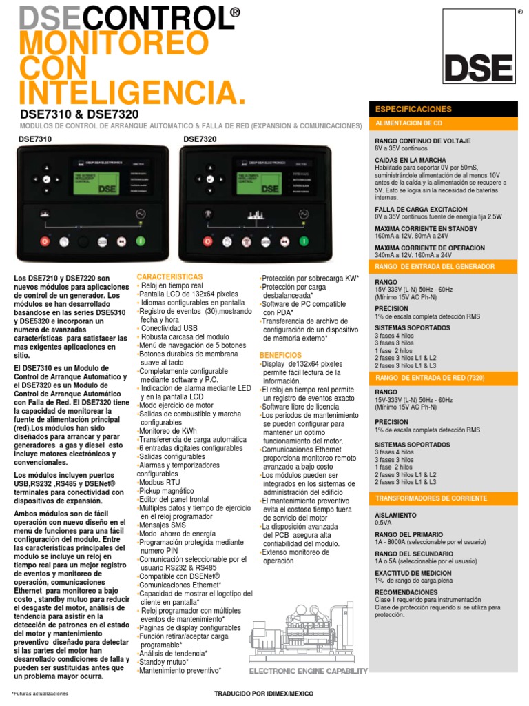 Ficha Técnica DSE 7310 7320 | PDF | Módem | USB