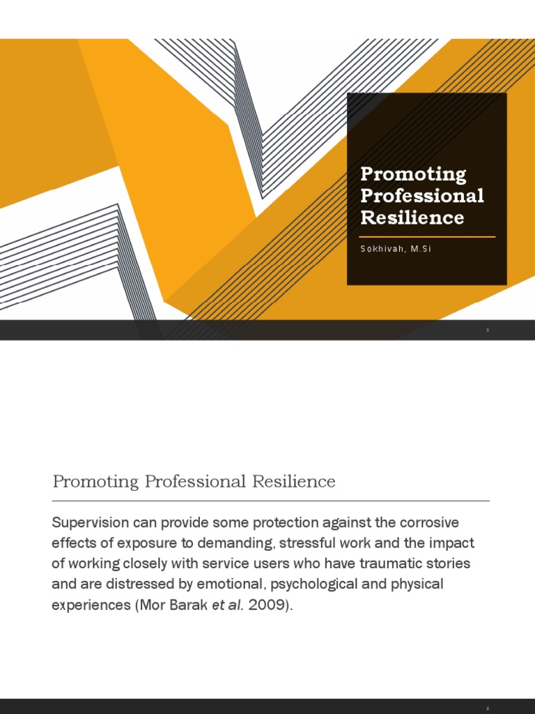 Enhancing Professional Resilience Strategies | PDF | Psychological ...