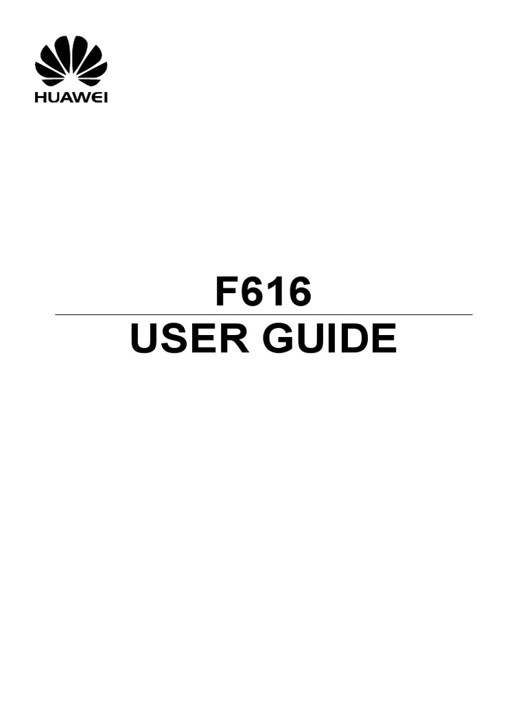 HUAWEI - F616 User - Guide - 01 - EN - VDF - Ireland | PDF | Telephone ...