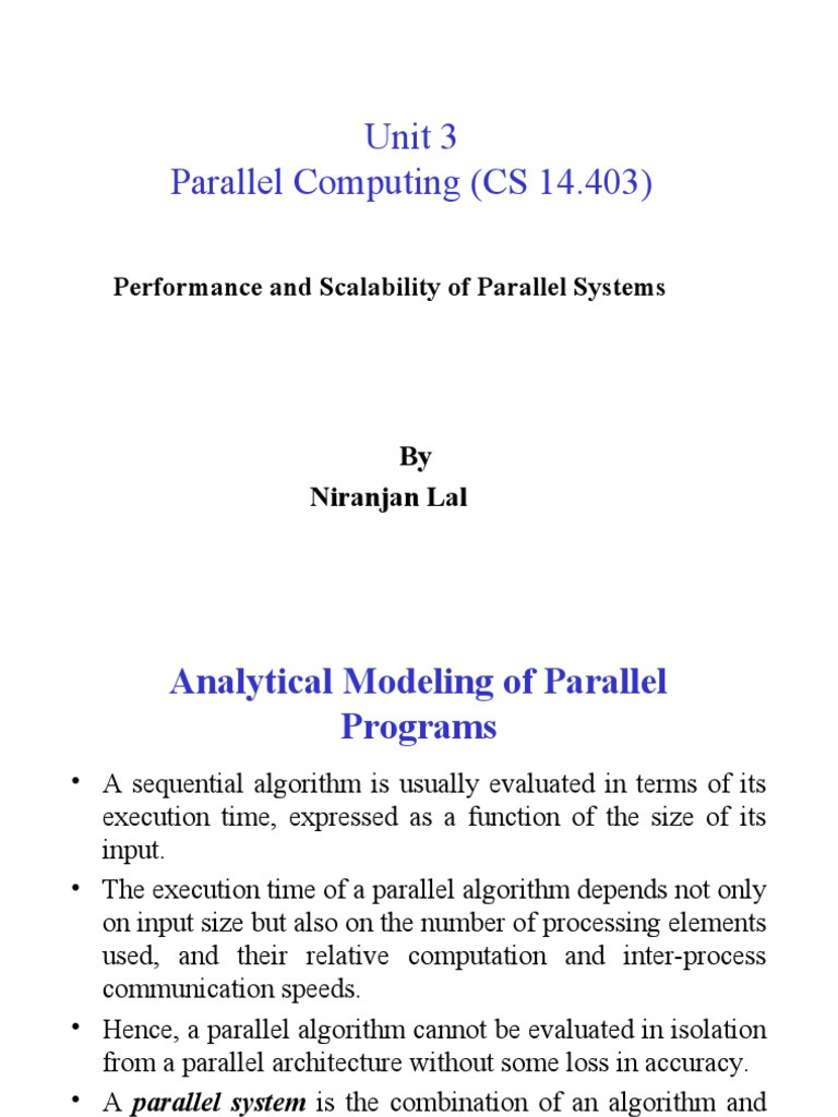 Parallel Computing - Unit III | PDF | Parallel Computing | Mathematical ... Parallel Computing - Unit III | PDF | Parallel Computing | Mathematical ...