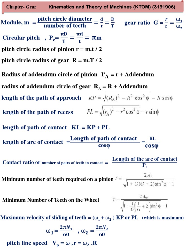 Examples of Gear | PDF | Gear | Kinematics