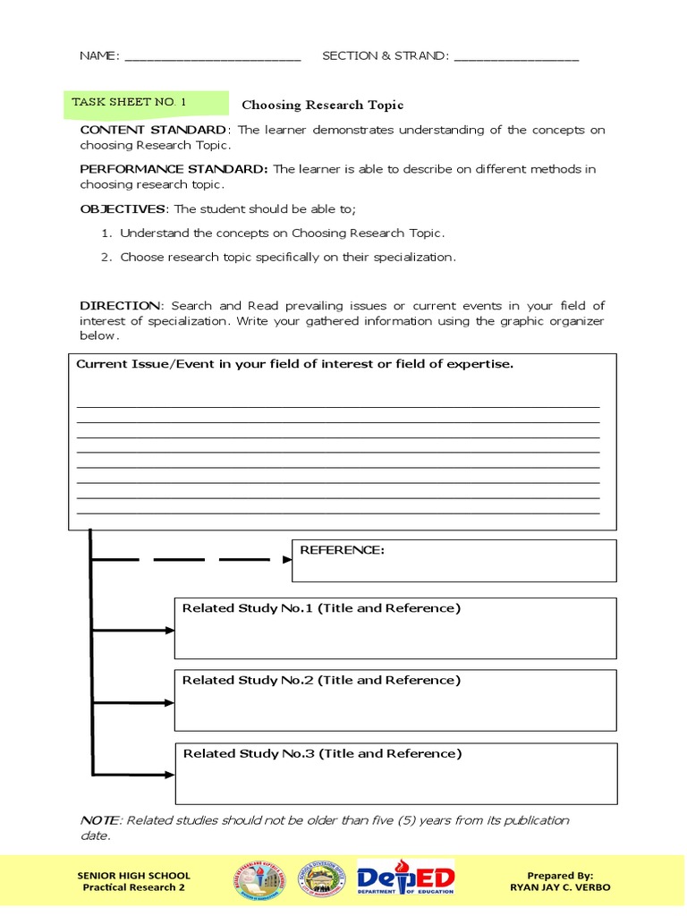 Selecting a Research Topic in School | PDF | Neuropsychology ...