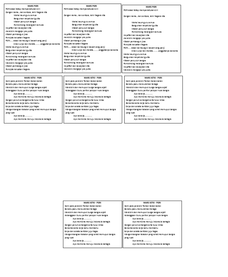 Teks Mars Pgri | PDF | Pengembangan Diri