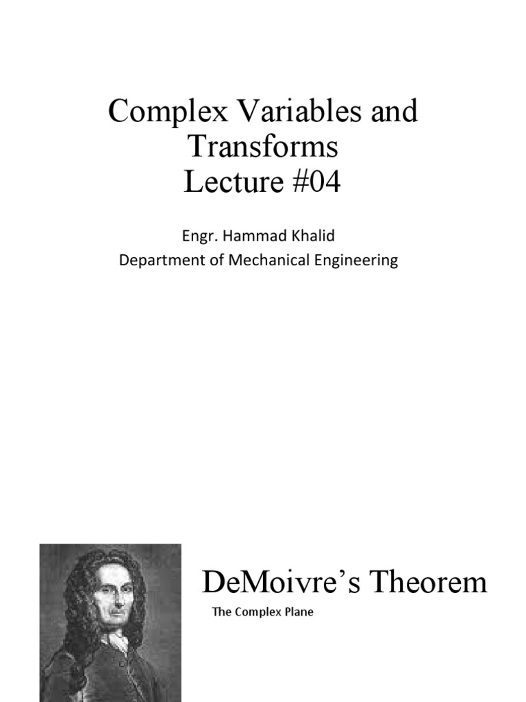 Complex Variables | PDF | Complex Number | Abstract Algebra