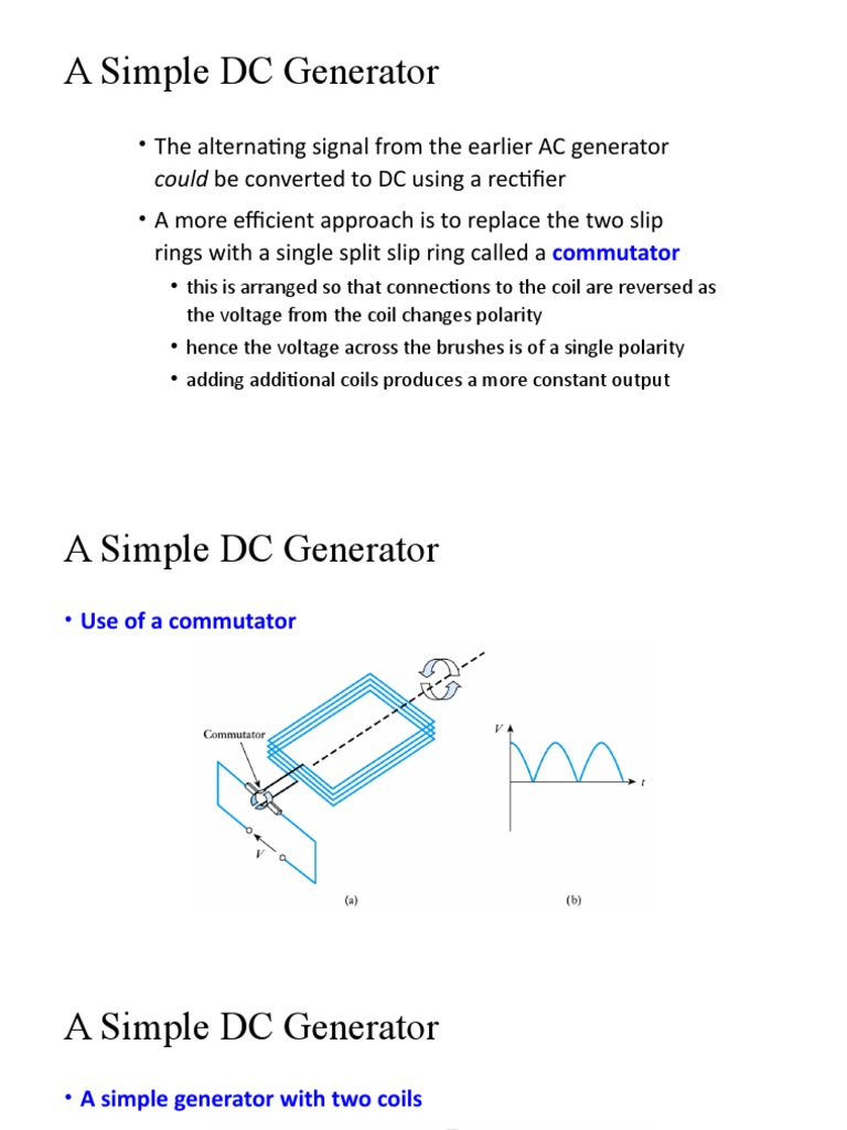 Understanding Simple DC Generators | PDF | Electric Generator | Direct Current