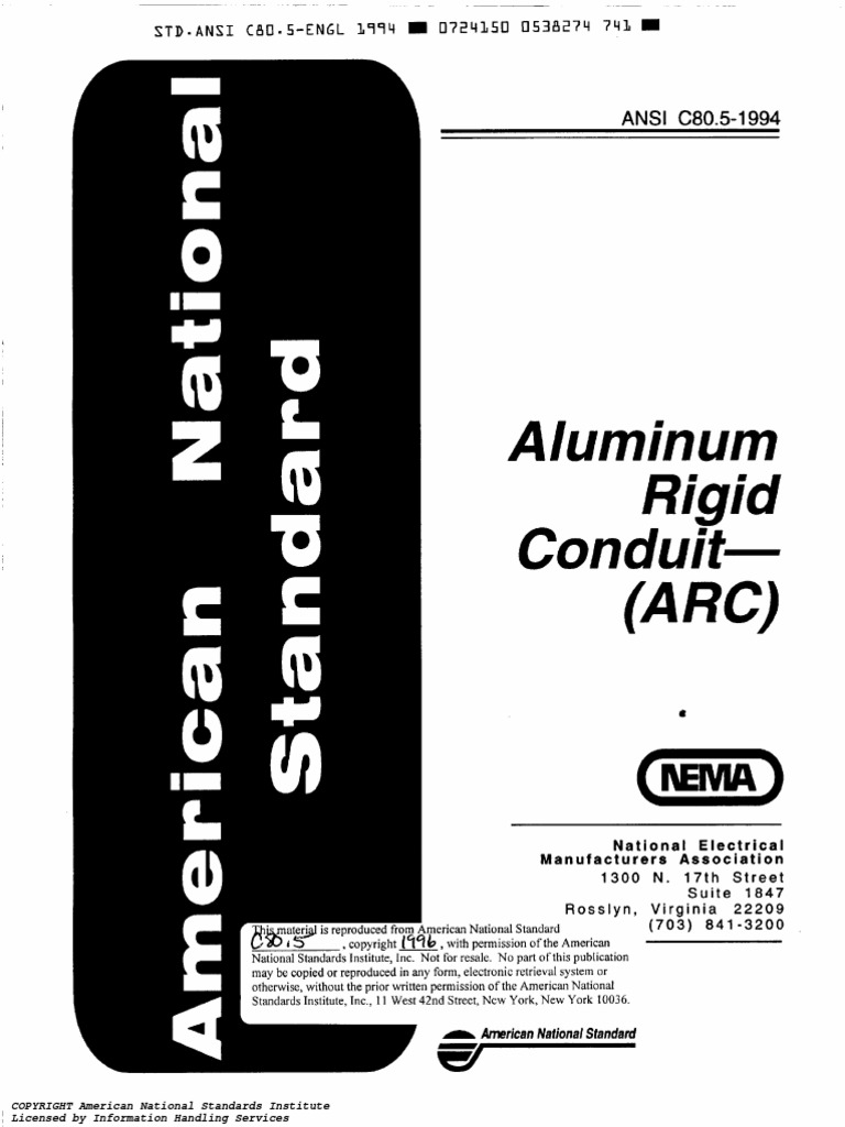 Ansi C80-5 | PDF | Pipe (Fluid Conveyance) | Building Materials