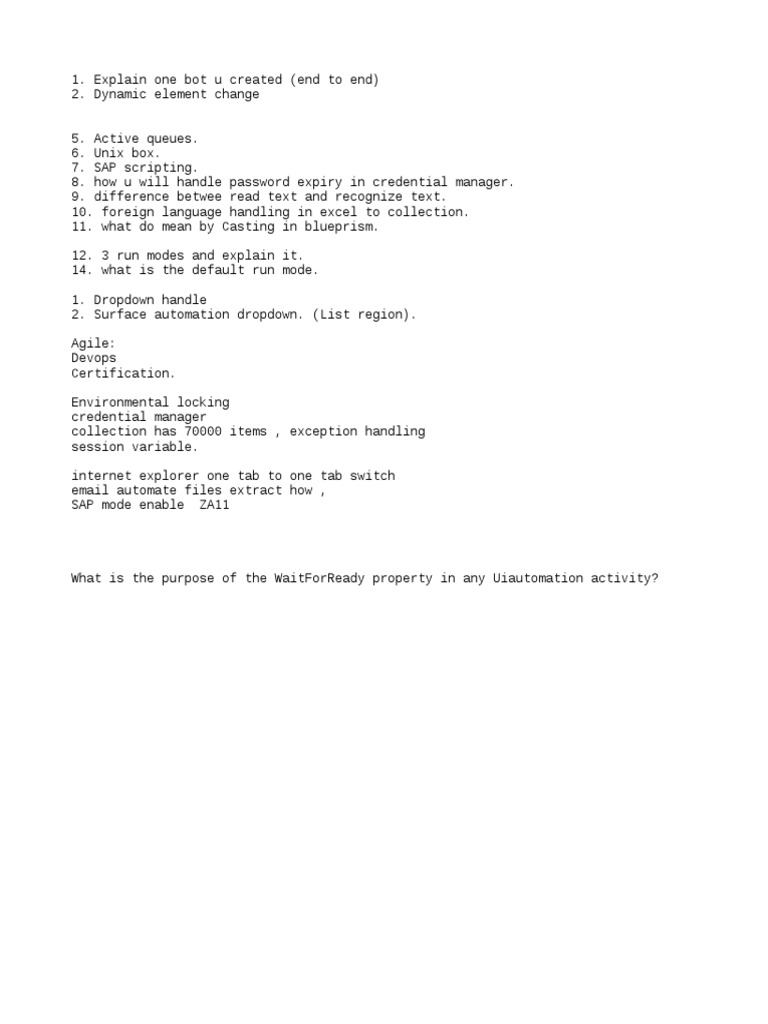 BP Interview Questions for Tech Roles | PDF
