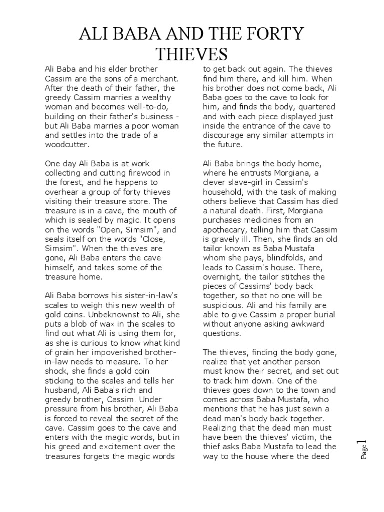 Ali Baba STORY | PDF