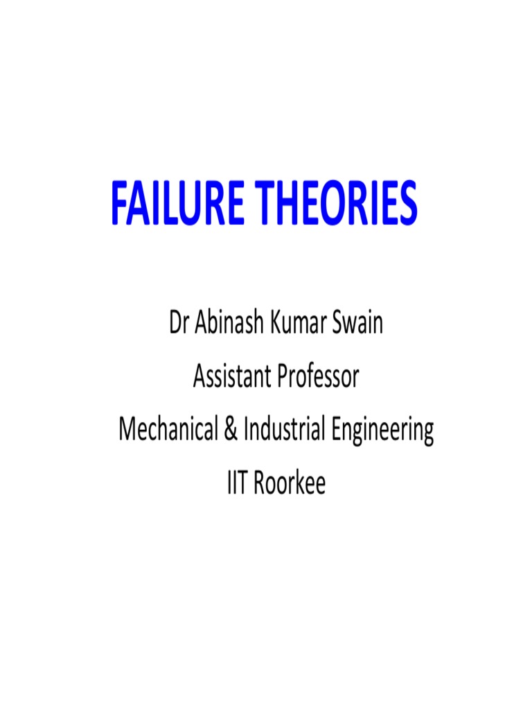 FAILURE THEORIES | Strength Of Materials | Yield (Engineering)