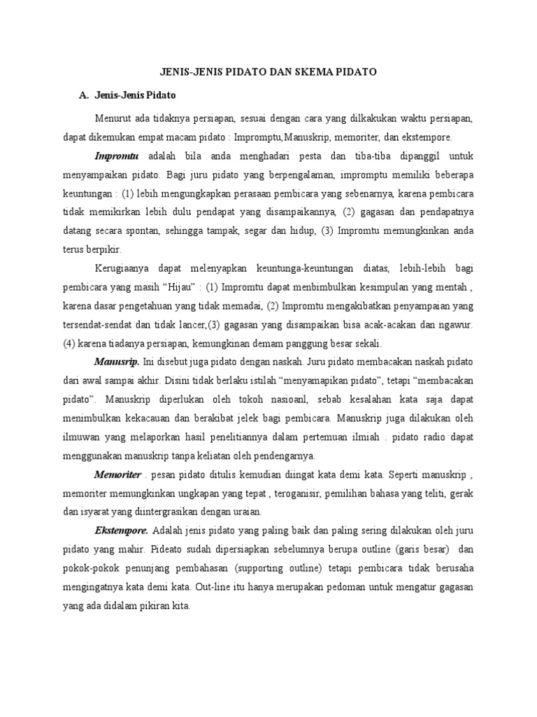 Jenis Pidato | PDF