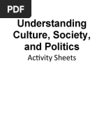 Activity Sheets - UCSP | PDF | Sociology | Anthropology