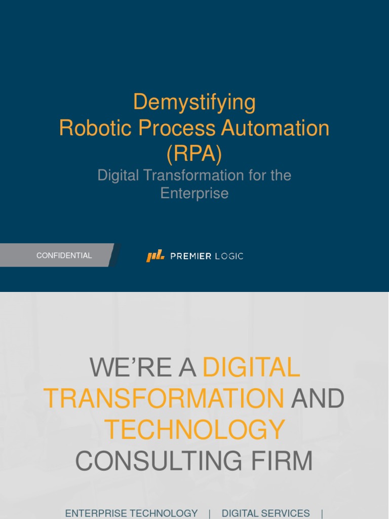 Demystifying Robotic Process Automation (RPA) : Digital Transformation For The Enterprise | PDF ...