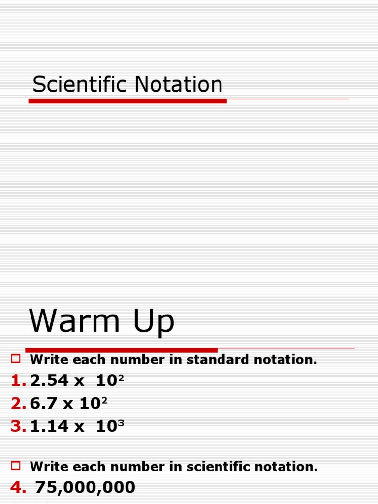 Understanding Scientific Notation Basics | PDF | Science & Mathematics | Technology & Engineering