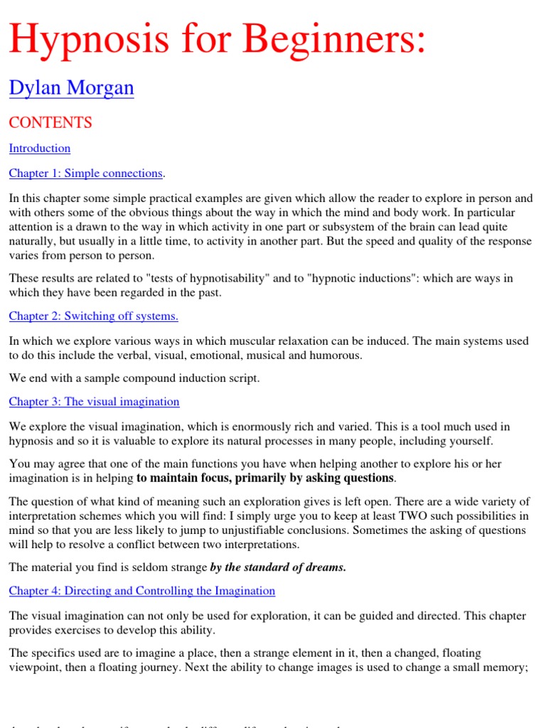 Hypnosis For Beginners | PDF | Self-Improvement | Science & Mathematics