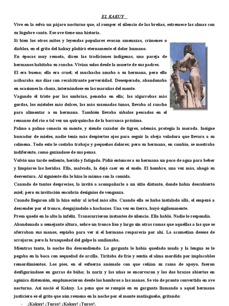 La Leyenda del Kakuy: Mito Santiagueño | PDF | Brujería | Vacas