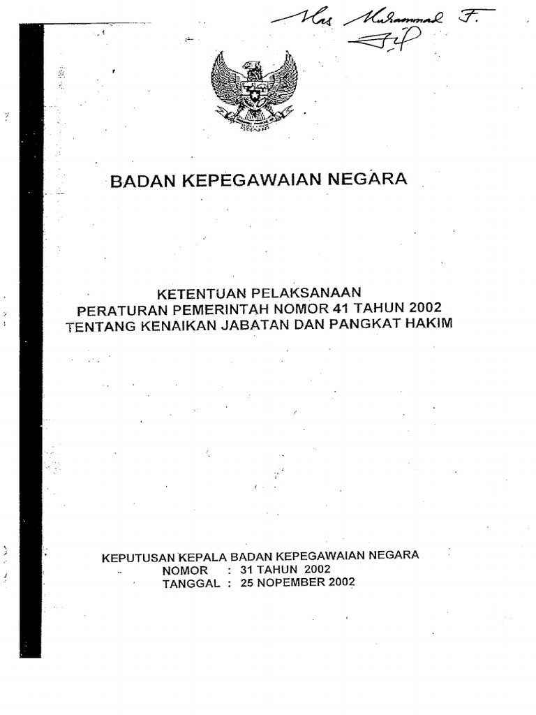 Juklak Pp 41 Tahun 2002 Kp Hakim Pdf Pdf