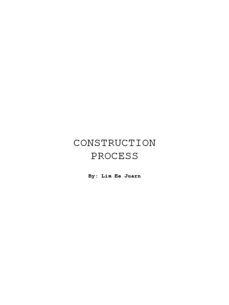 Construction Process | PDF