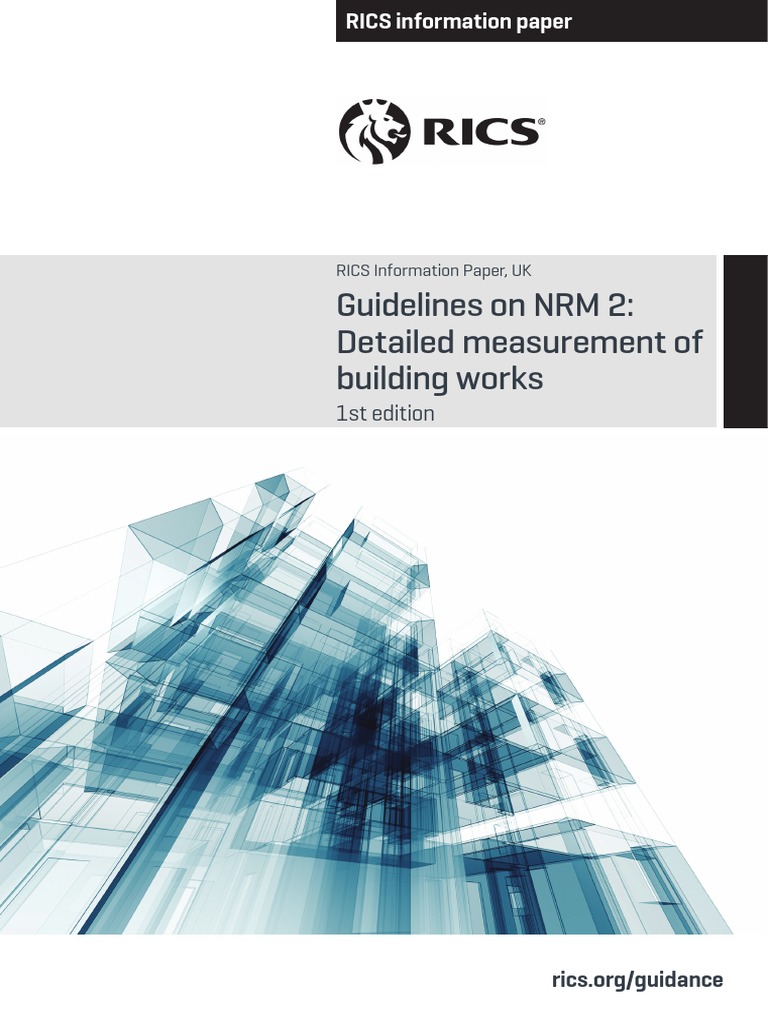 Guidelines On NRM 2: Detailed Measurement of Building Works: 1st ...