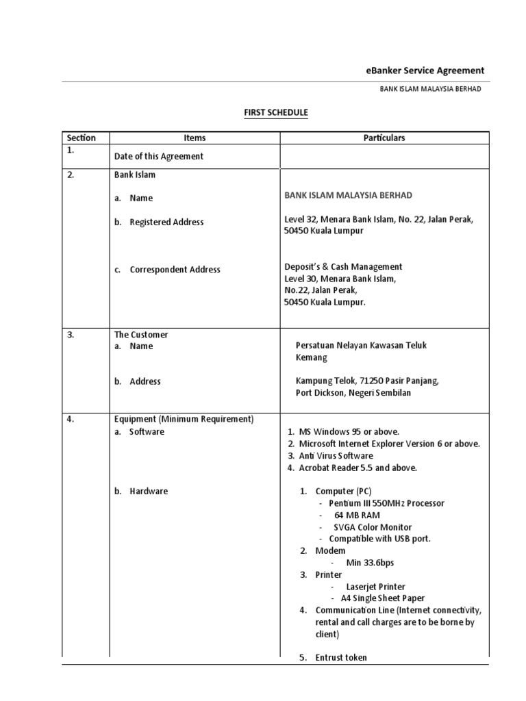 Ebanker Service Agreement ms28 | PDF | Computer Related Introductions ...