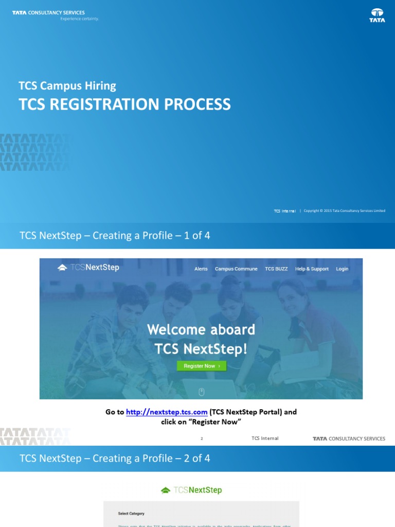 TCS Registration Process | PDF | Computing | Computing And Information Technology