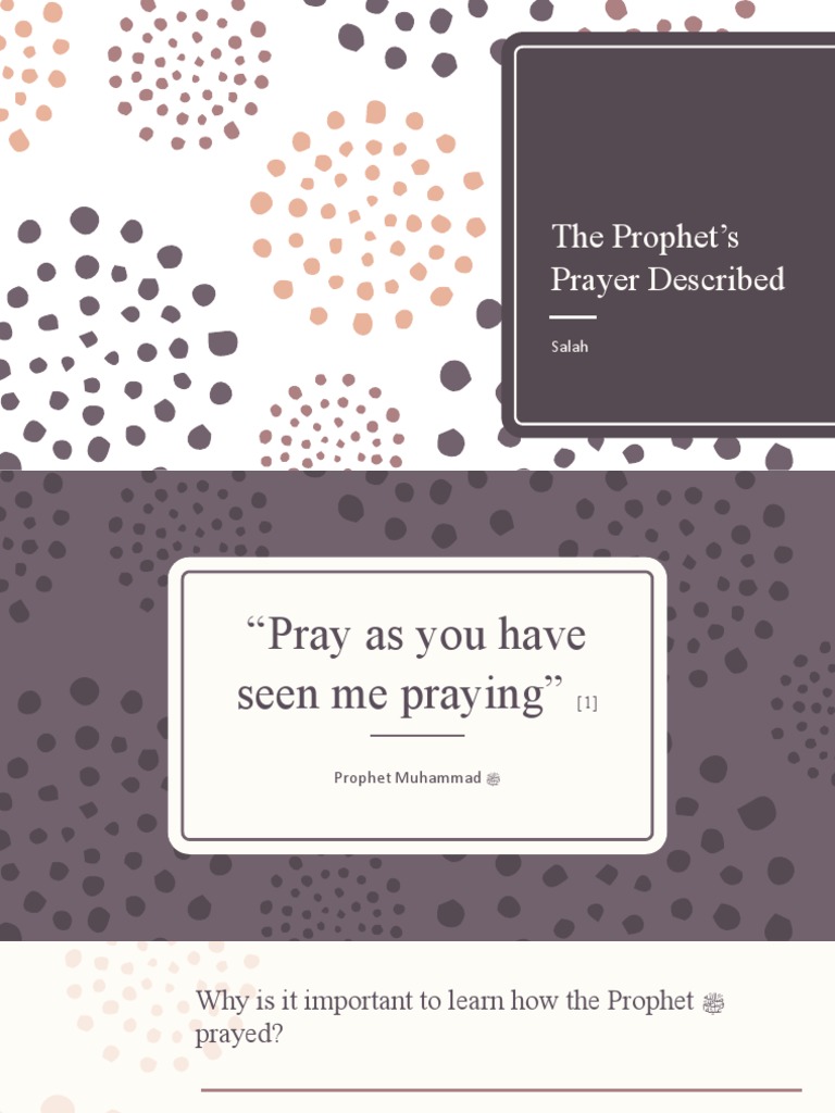 The Prophet's Prayer Described | PDF | Prayer | Hand